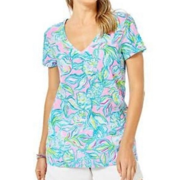Lilly Pulitzer | Tops | Lilly Pulitzer Women M Preppy Pelican Pink Off ...